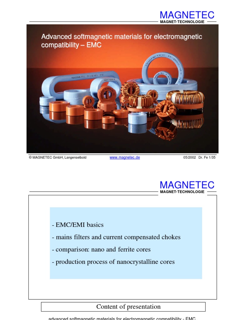 Magnetec: Advanced Softmagnetic Materials For Electromagnetic ...