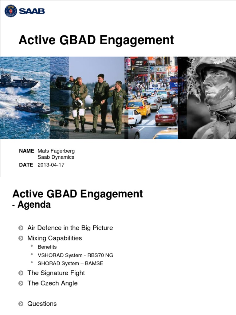 Active GBAD Engagement: Mats Fagerberg Saab Dynamics 2013-04-17 | PDF ...