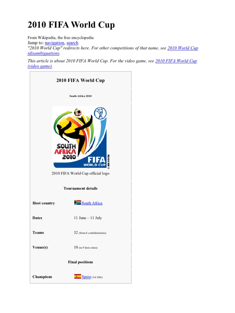 Navigation Search: Jump To | PDF | Fifa World Cup | National ...