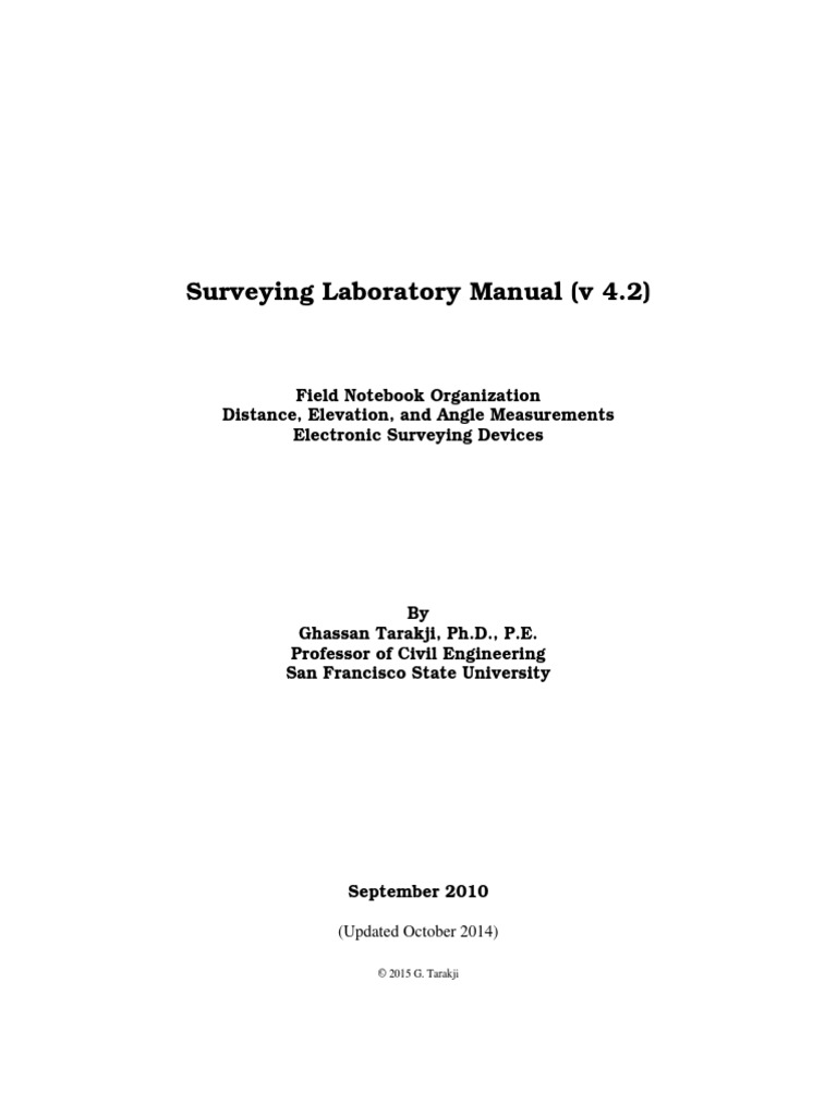 Surveying 235 Lab Manual | PDF | Surveying | Scientific Observation