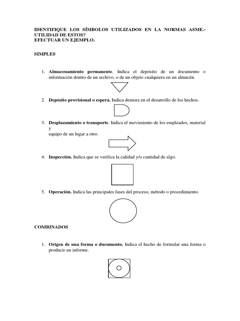 Símbolos y Diagramas ASME Ejemplos | PDF | Archivo de computadora ...