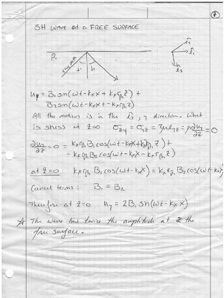 2017 - 10 - 25 - SH Wave at A Free Surface | PDF