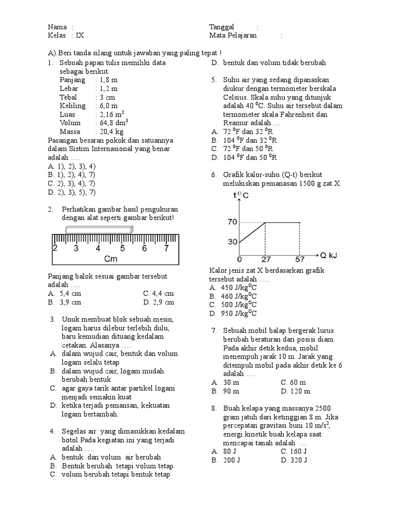 Soal Kelas Ix Ipa | PDF