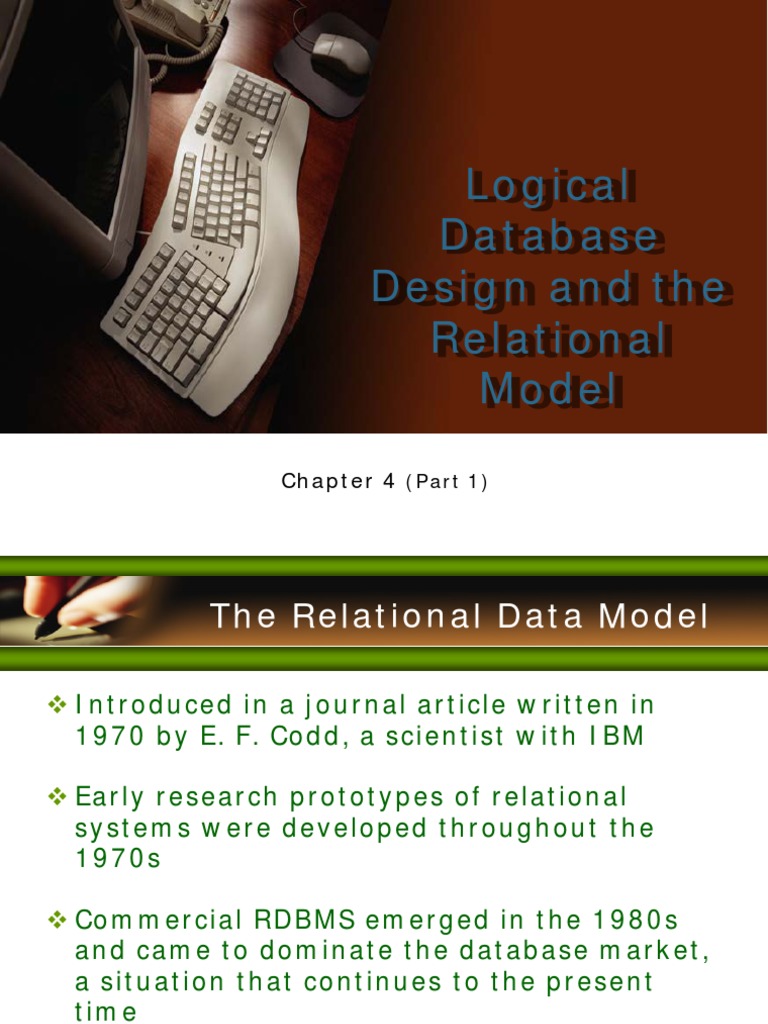 Logical Database Design and The Relational Model: (Part 1) | PDF ...