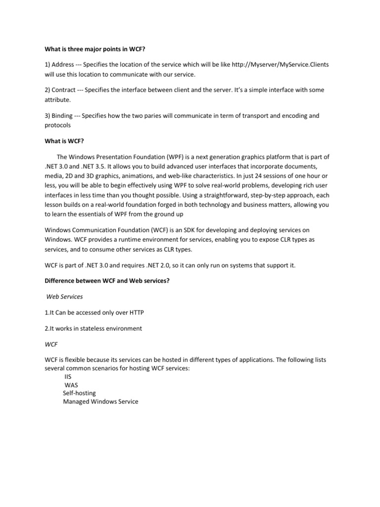 Wcf Pdf Windows Communication Foundation Application Programming