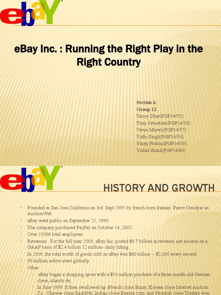 eBay's Global Strategy and Success Factors | PDF | E Bay | Pay Pal