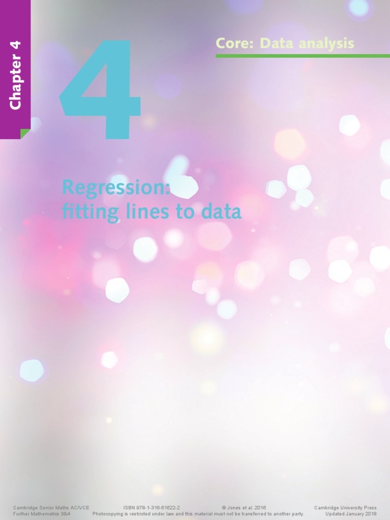 Chapter 4 Regression Fitting Lines To Data Pdf Errors And Residuals