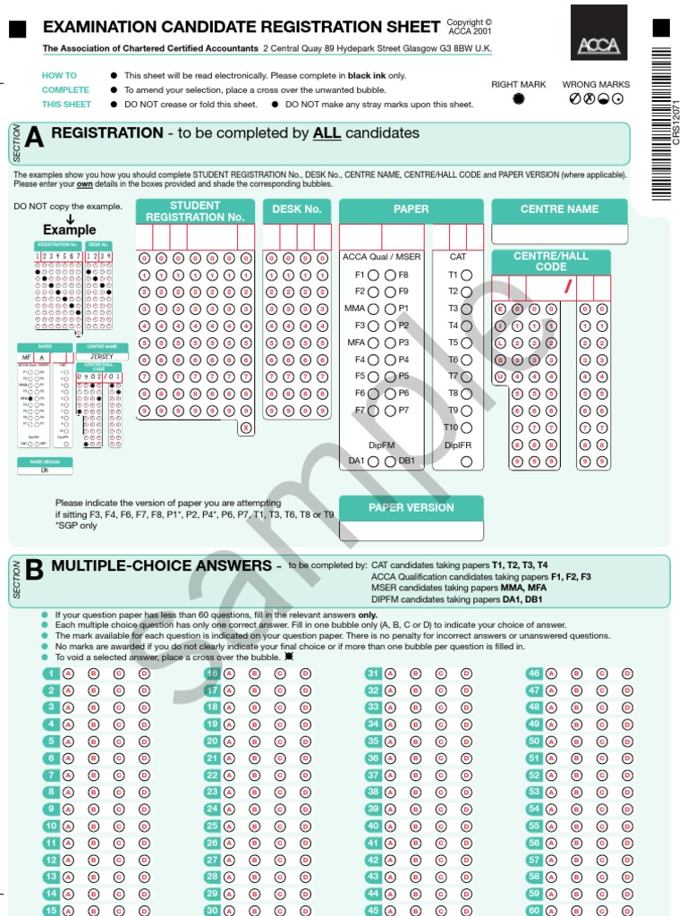ACCA Candidate Registration Form | PDF | Business