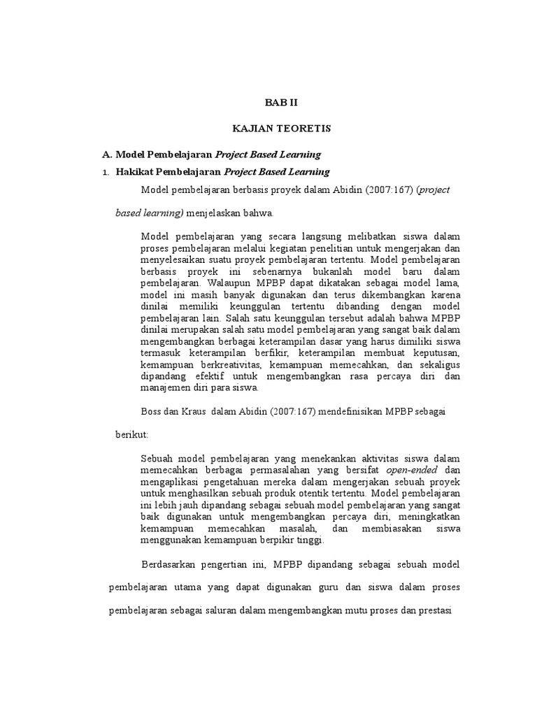 Projek Based Learning | PDF