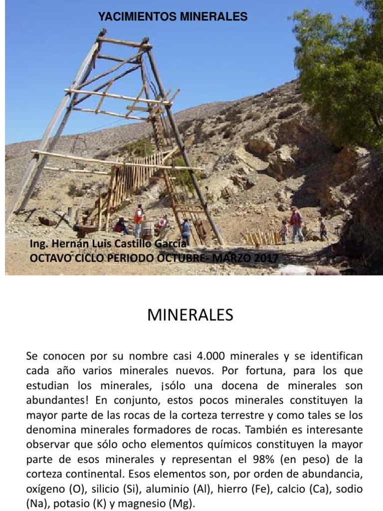 Formacion Yacimientos | PDF | Minerales | Magma