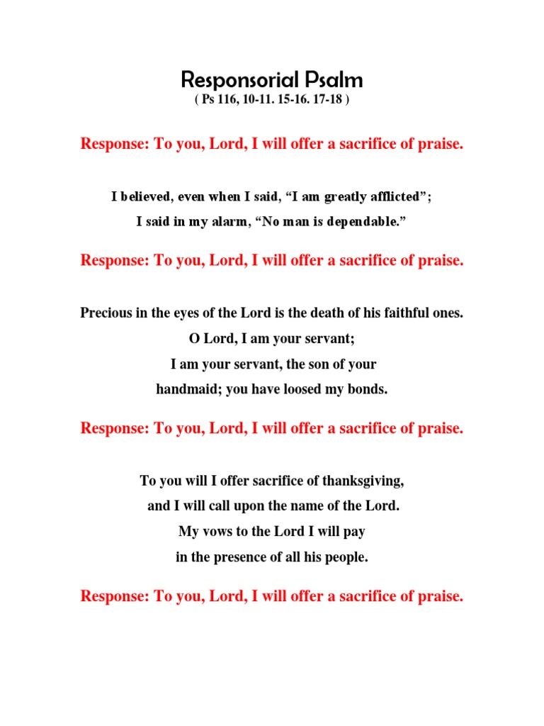 A Psalm of Gratitude and Praise: Responding to God's Faithfulness ...