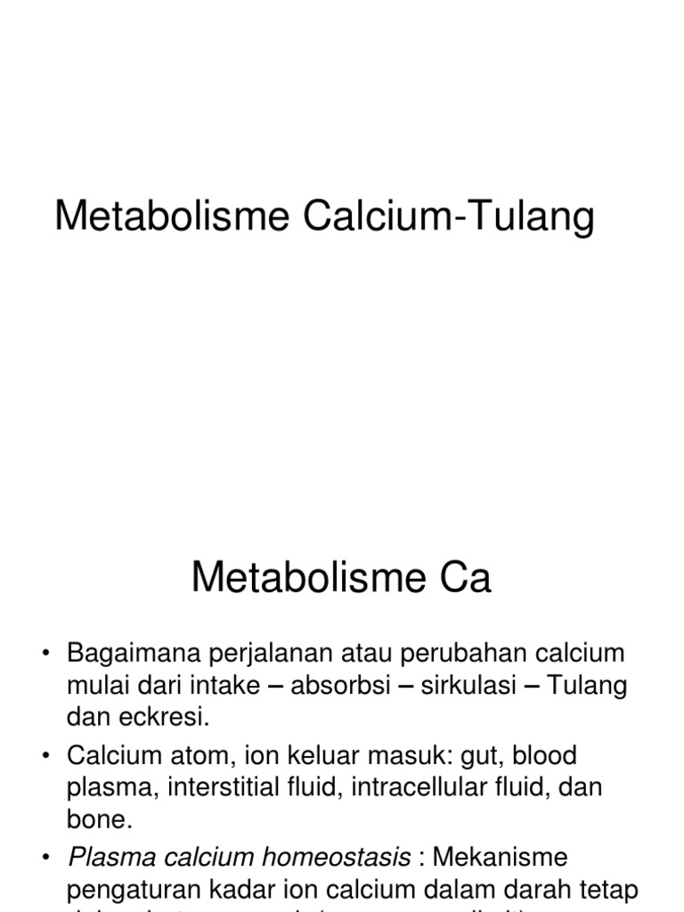 1.2.4.11 - Metabolisme Kalsium | PDF | Calcium In Biology | Bone