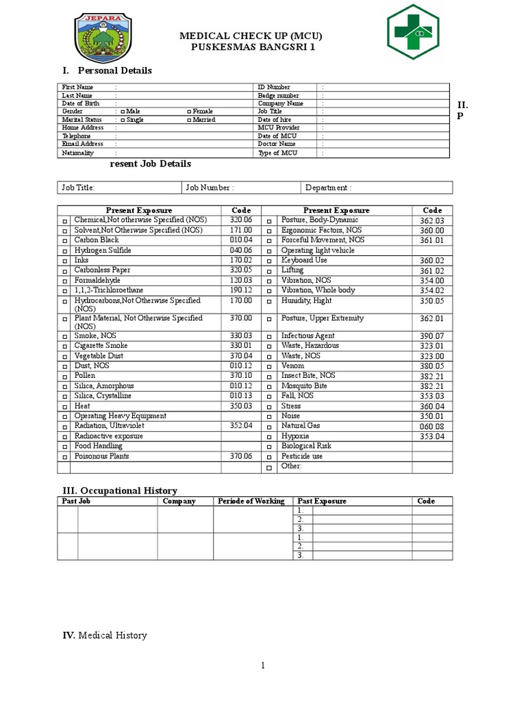 Mcu Form Complete | PDF | Occupational Safety And Health | Miscarriage