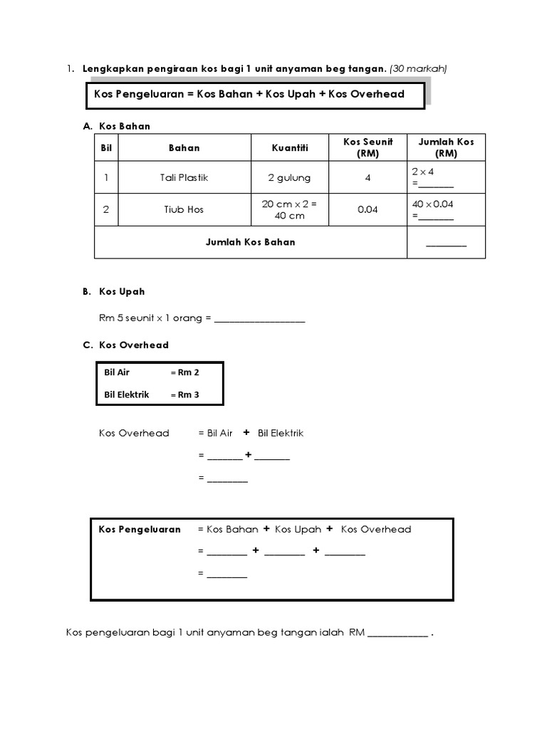 Soalan XM Kraftangan | PDF