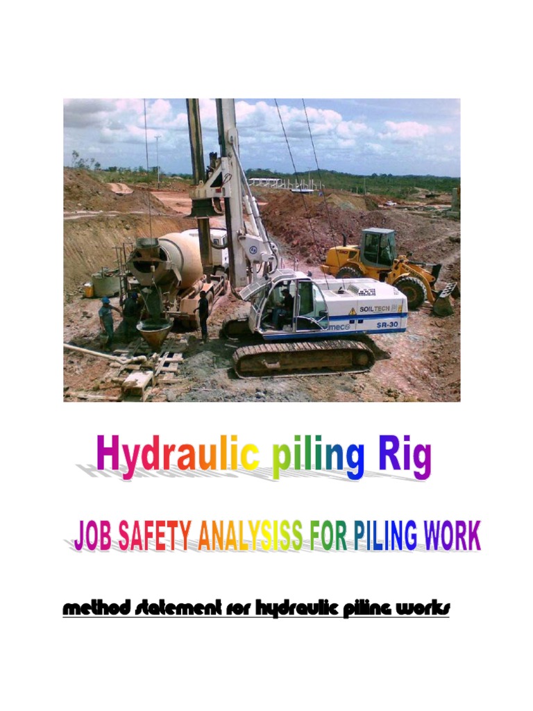 MS & JSA Piling Work PDF | PDF | Deep Foundation | Drilling Rig