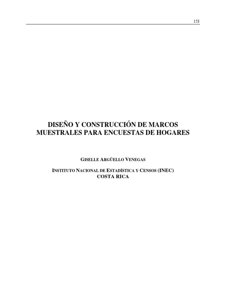 Marco Muestral | PDF | Muestreo (Estadísticas) | Intervalo de confianza
