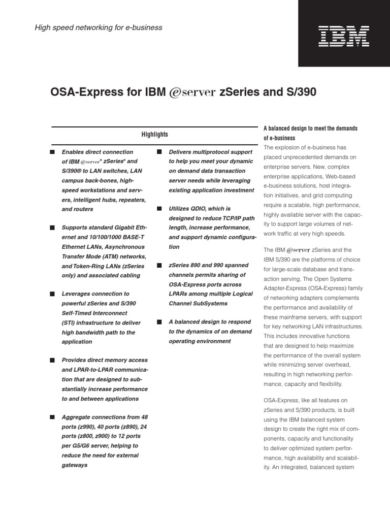 OSA Express White Paper | Download Free PDF | Ip Address | Ethernet