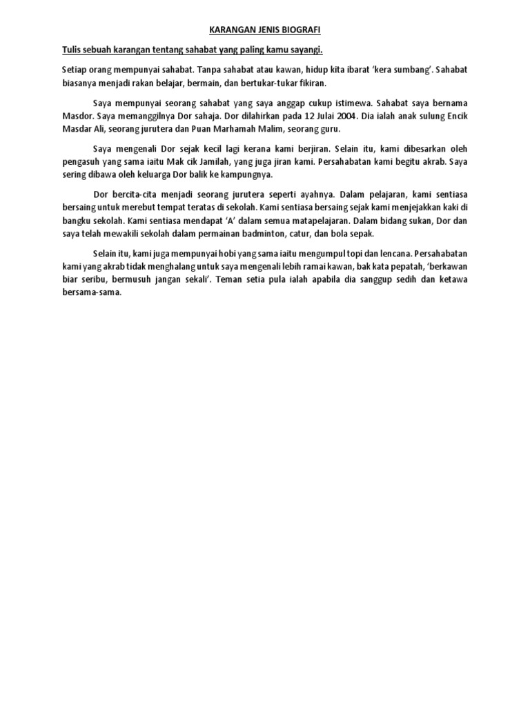 Karangan Jenis Biografi Pdf