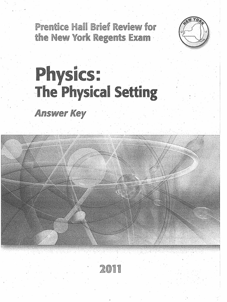 Physics: The Physical Setting Answer Key | PDF