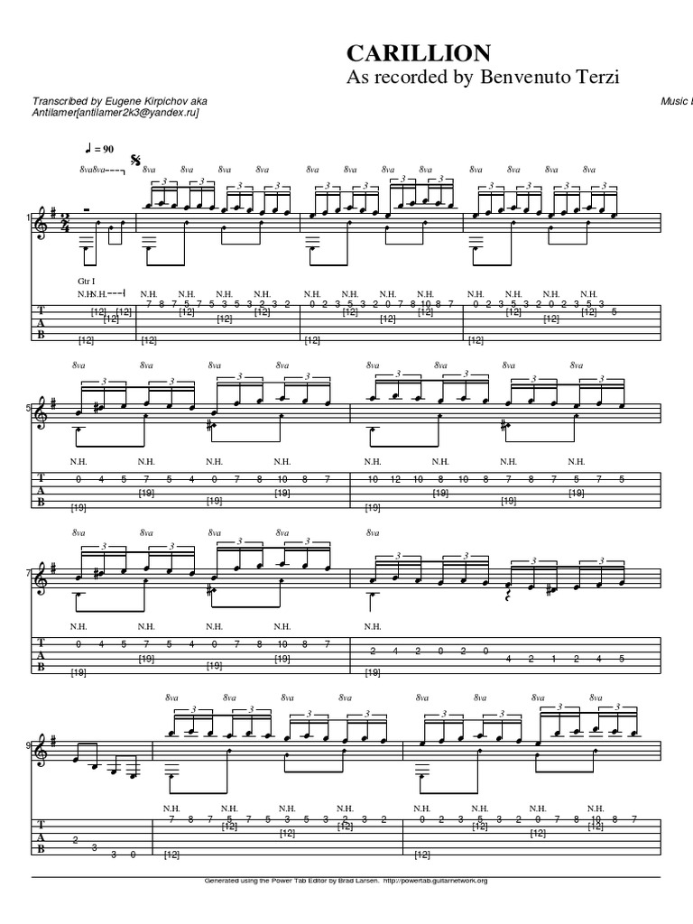 Carillon by Benvenuto Terzi Tab | PDF