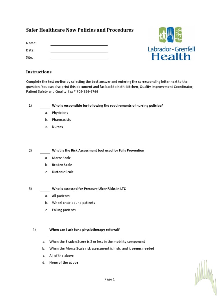 Patient Safety Initiatives Quiz | PDF | Patient Safety | Health Care