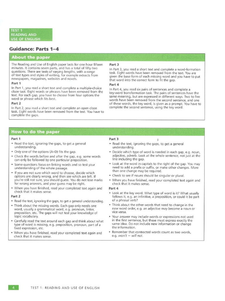 Test 1 FCE Practice Tests Plus 2 | PDF Test 1 FCE Practice Tests Plus 2 | PDF