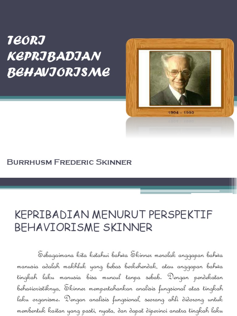 Teori Kepribadian Behaviorisme Skinner | PDF