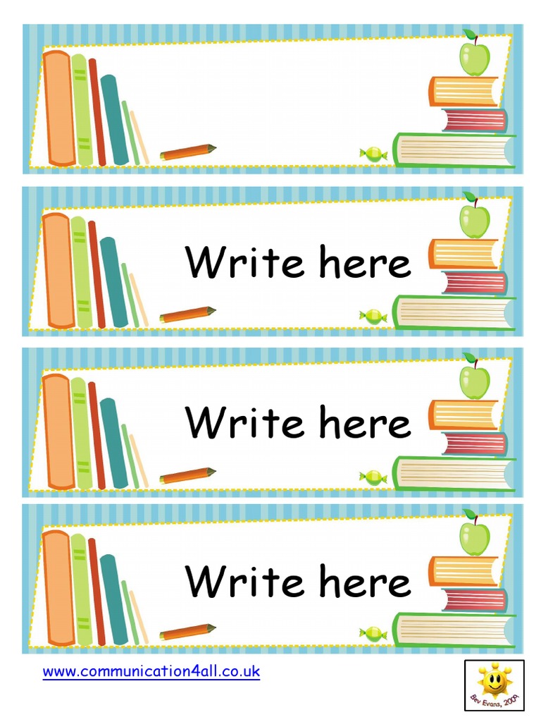 Book Design Label Template | PDF