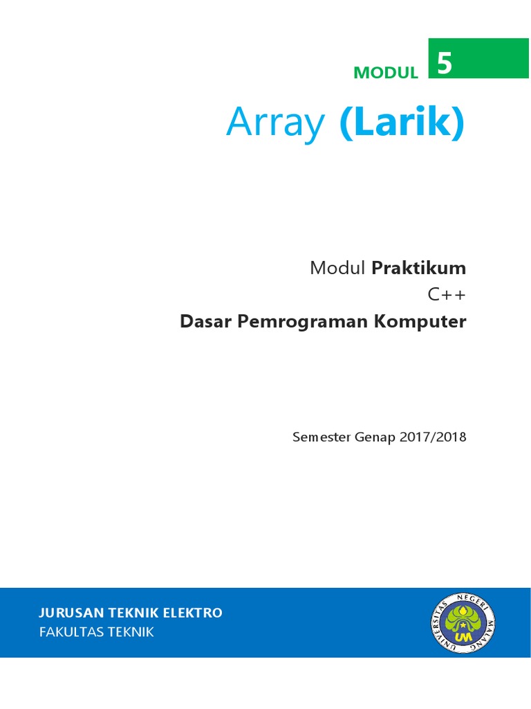 Dasar Pemrograman Modul 5 Array | PDF
