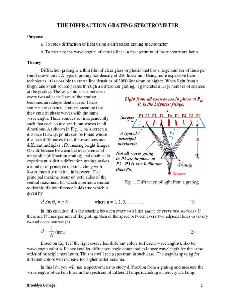 Diffraction Grating Ver 1 | PDF | Diffraction | Color