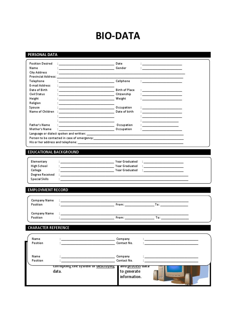 Ral, Reymart J. Bio Data - For Merge | PDF | Computer Data Storage ...
