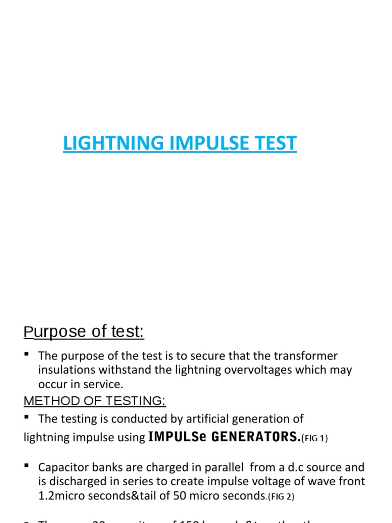 Lightning Impulse Test | PDF | Capacitor | Resistor