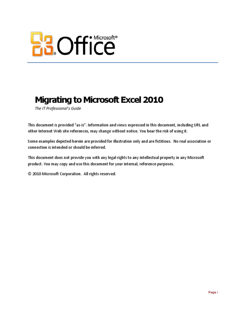 Migrating To Excel 2010 | PDF | 64 Bit Computing | Microsoft Excel