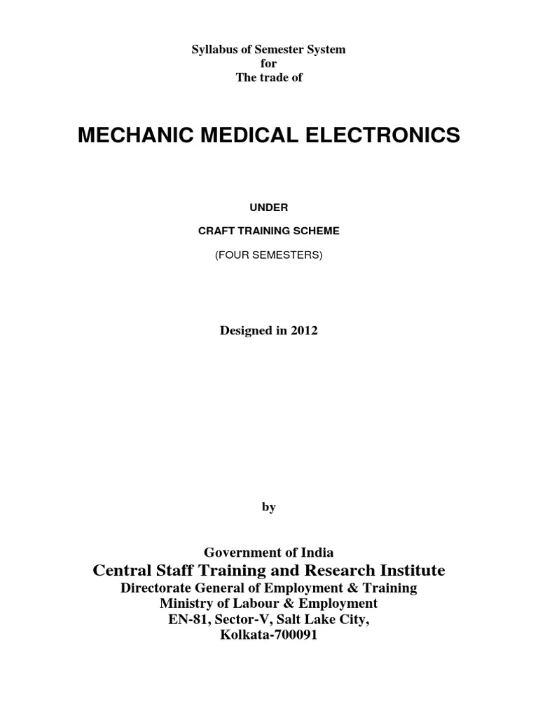 Mechanic Medical Electronics.146180428 | PDF | Amplifier | Transformer
