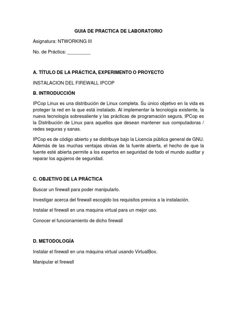 Guia Ipcop | PDF | Contraseña | Cortafuegos (informática)