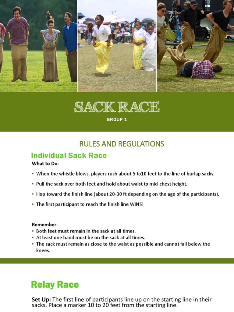 Sack Race Rules and Mechanics Guide | PDF