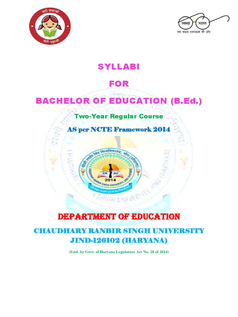 CRSU B.Ed. Syllabus Overview | PDF | Adolescence | Educational Technology