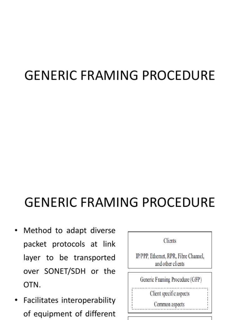 Generic Framing Procedure | PDF | Network Packet | Data Transmission
