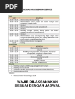 Ceklist Pekerjaan Cleaning Service (Harian Mingguan Bulanan) | PDF