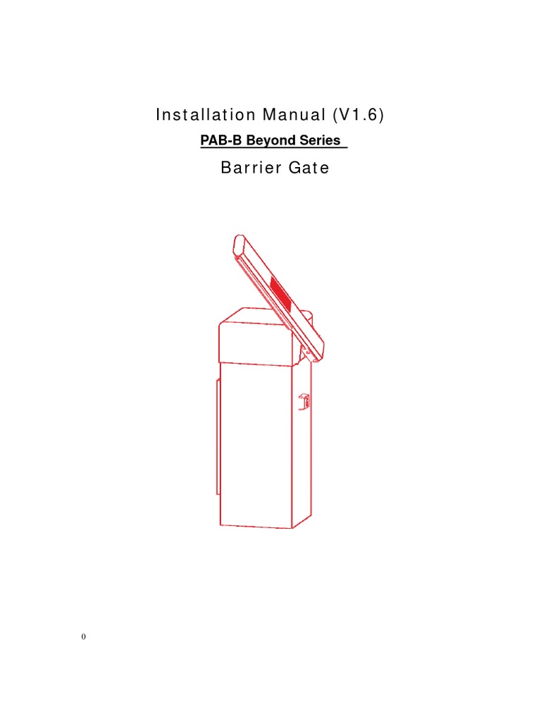 Installation Manual (V1.6) Barrier Gate: PAB-B Beyond Series | PDF ...