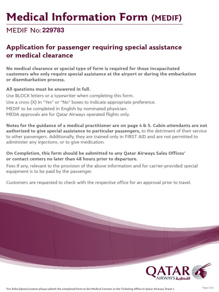 Medical Information Form: Medif No | PDF | Physician | Neonatal ...