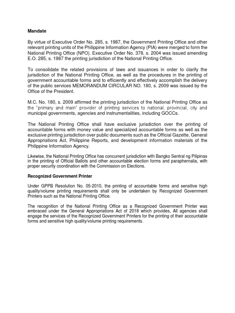 Mandate | PDF | Public Sphere | Government Information