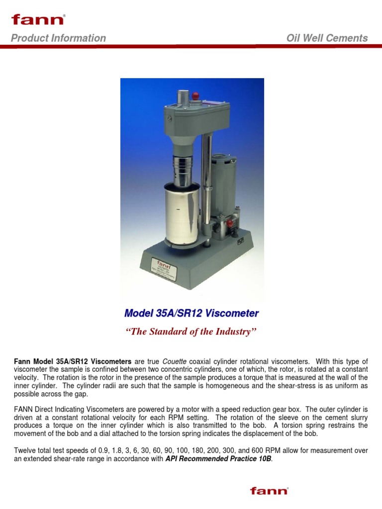 Viscometer Model 35 12speed | PDF | Manufactured Goods | Machines