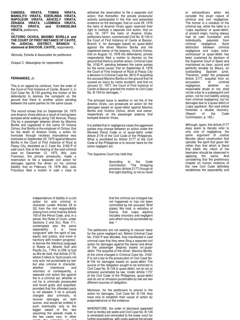 RVH - Obli Con (Art. 1161) | PDF | Crime & Violence | Crime Thriller