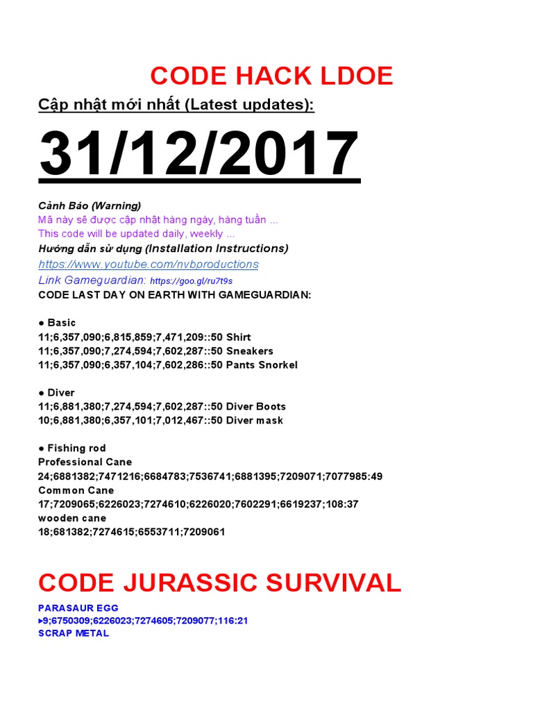 Code Hack Ldoe by NVB Productions | PDF