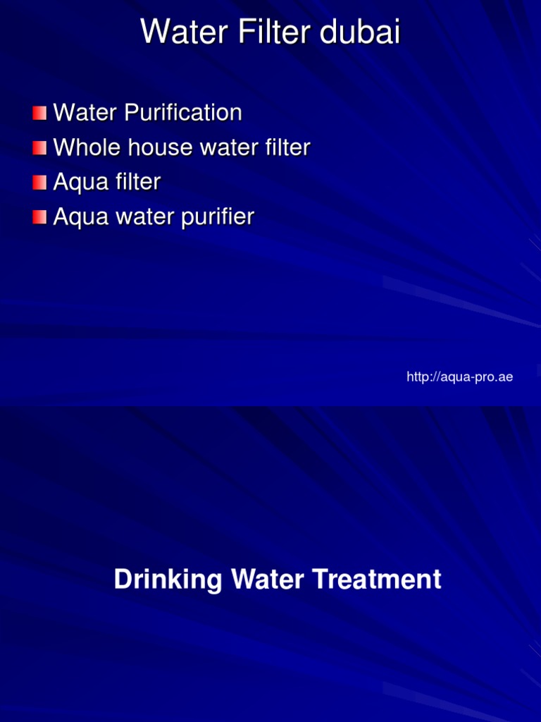 Water Filter Dubai: Water Purification Whole House Water Filter Aqua ...