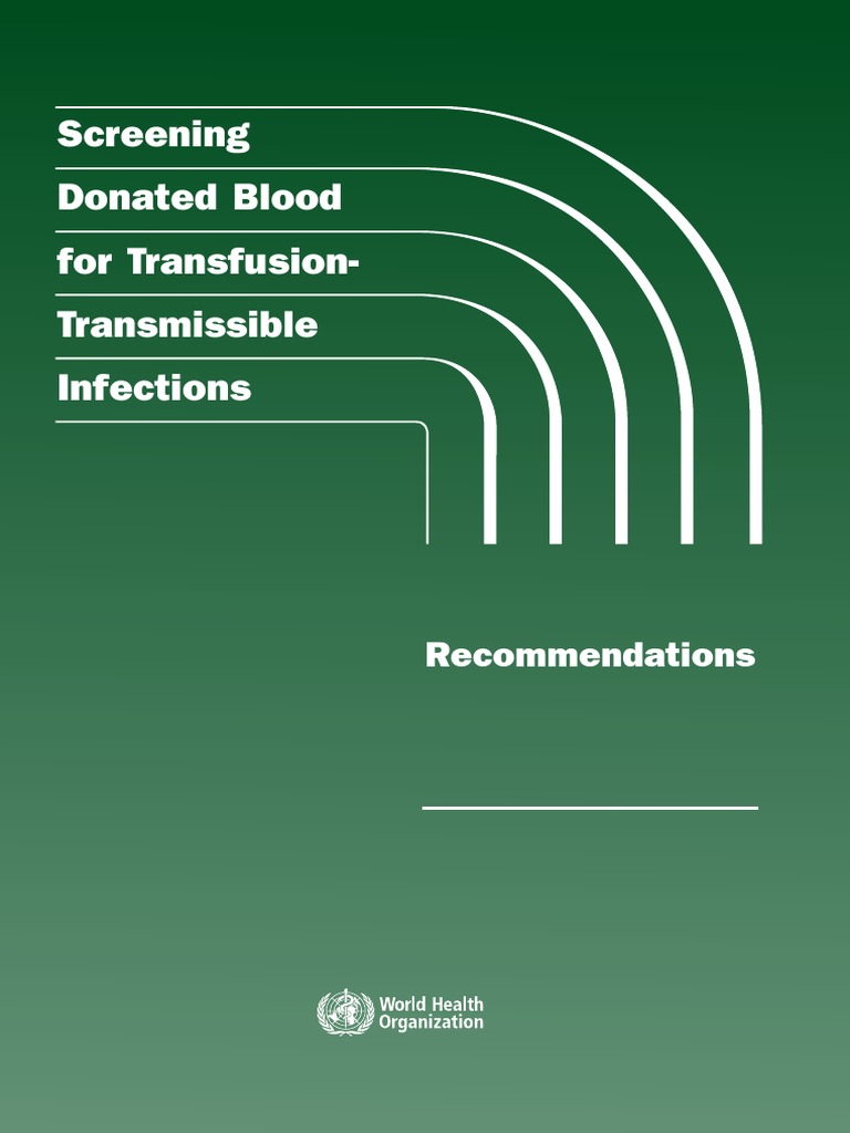 Screening Who Instructions PDF | PDF | Blood Donation | Blood Transfusion