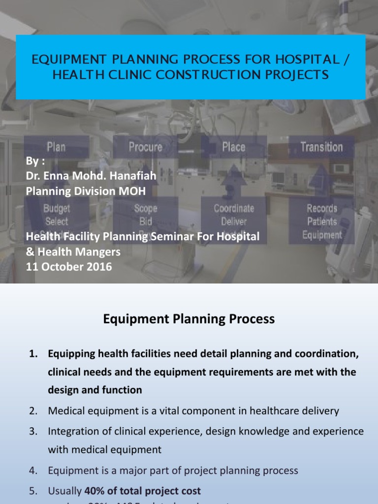 Planning Essential Hospital Equipment | PDF | Procurement ...