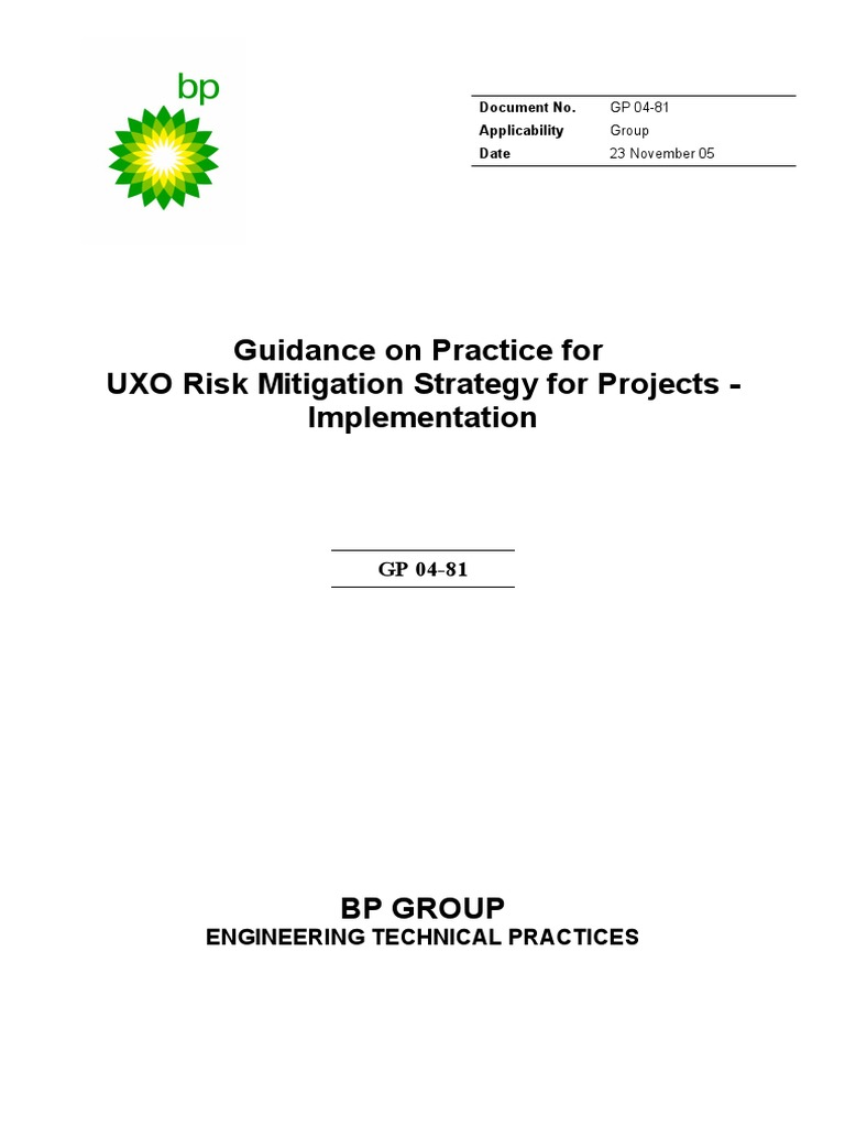 GP 04-81-UXO Risk Mitigation Strategy For Projects - Implemen ...