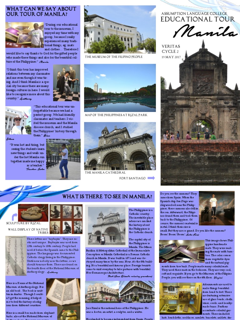 Manila: Educational Tour | PDF | Manila | Philippines
